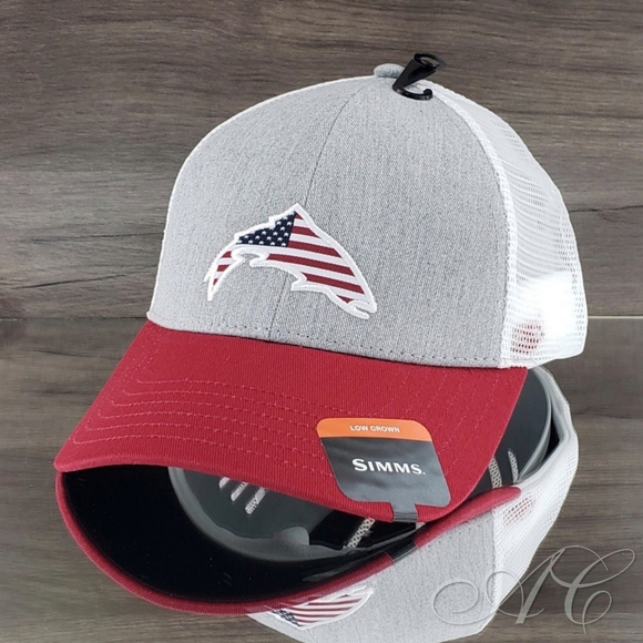Simms | Accessories | Simms Hat Cap Snap Back Heather Grey Usa Catch ...
